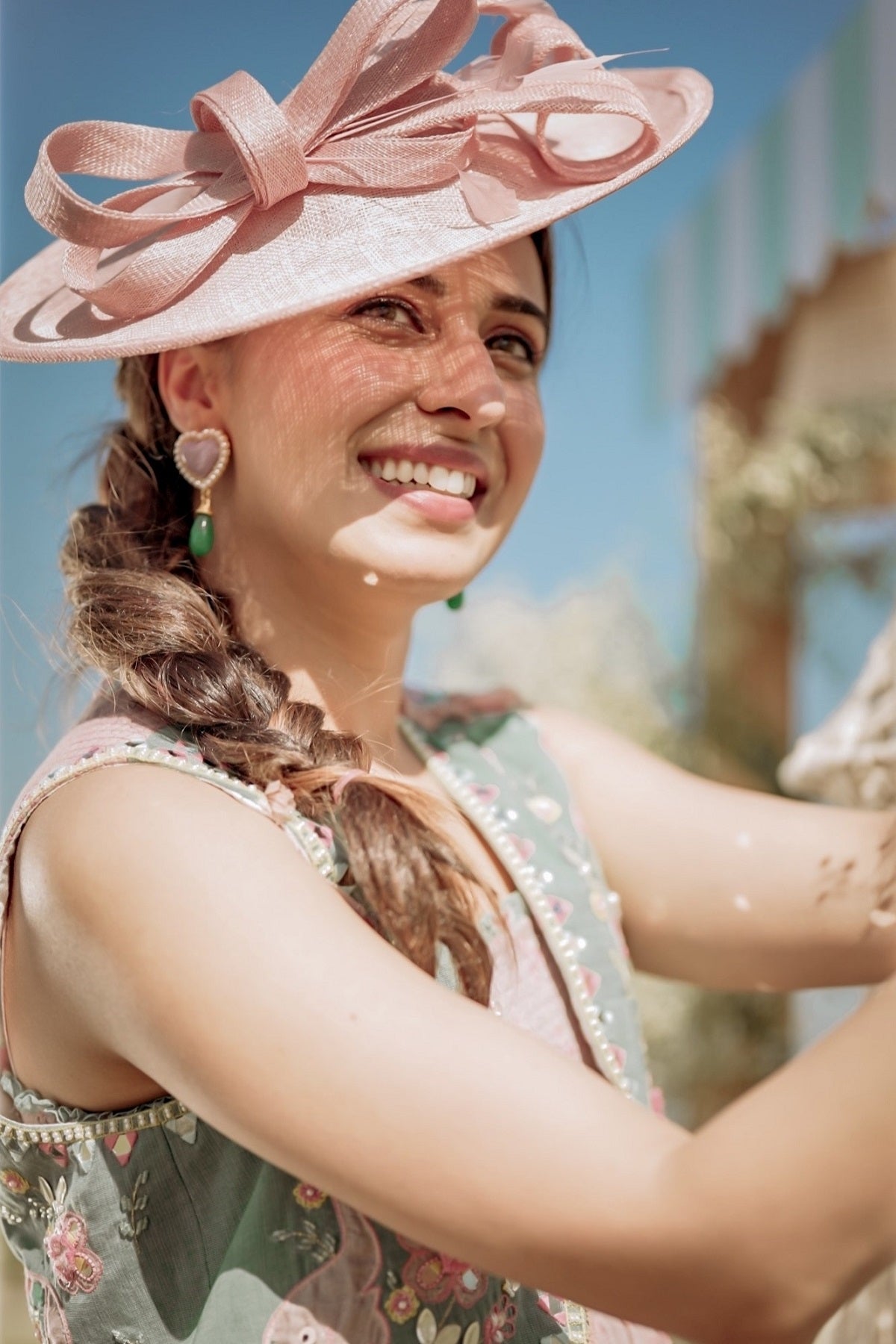Buy Sania Chadha Pink Rainbow Dress With Gypsy Vest – Summer By ...