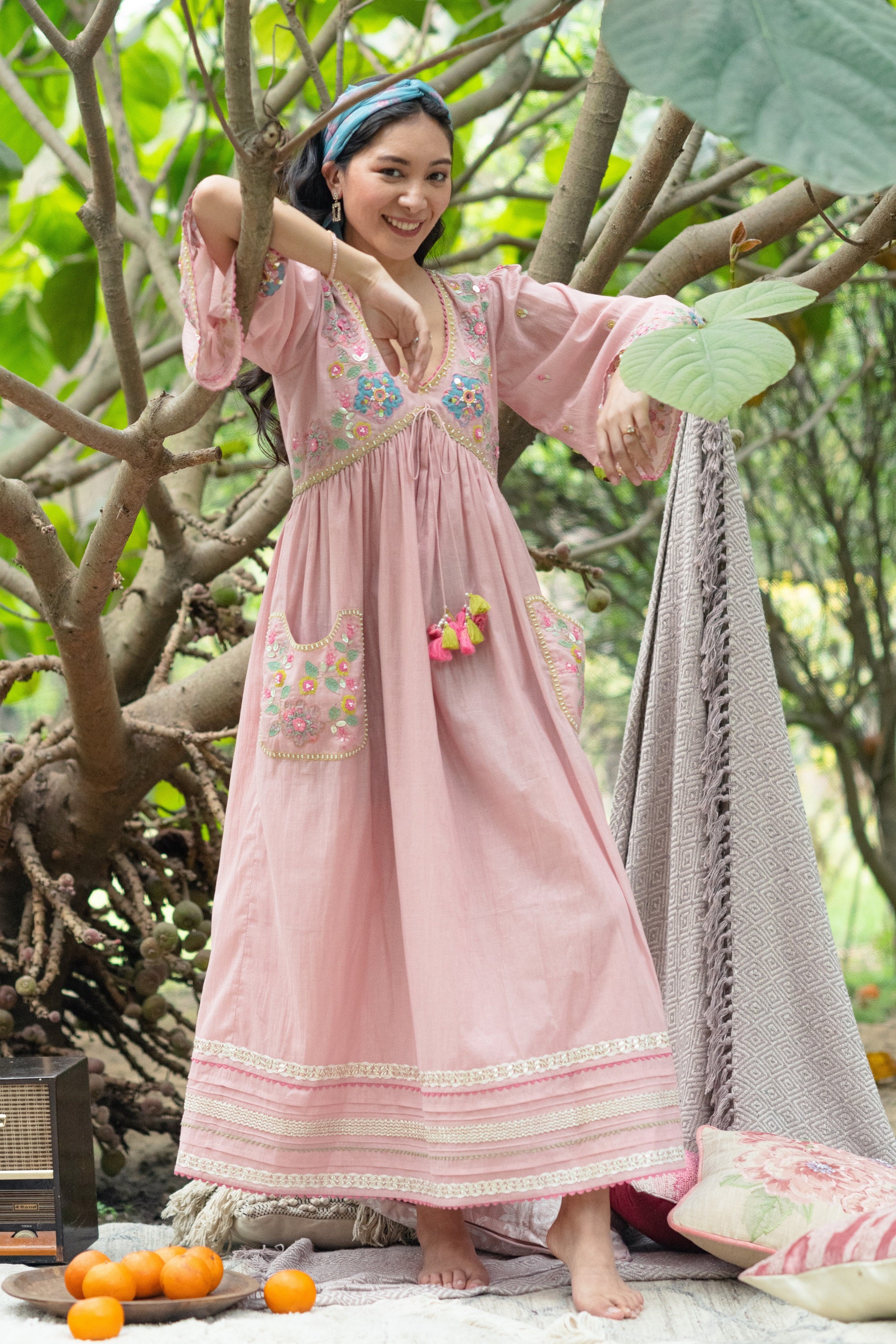Pink Gypsy Pocket Dress – Summer By Priyanka Gupta