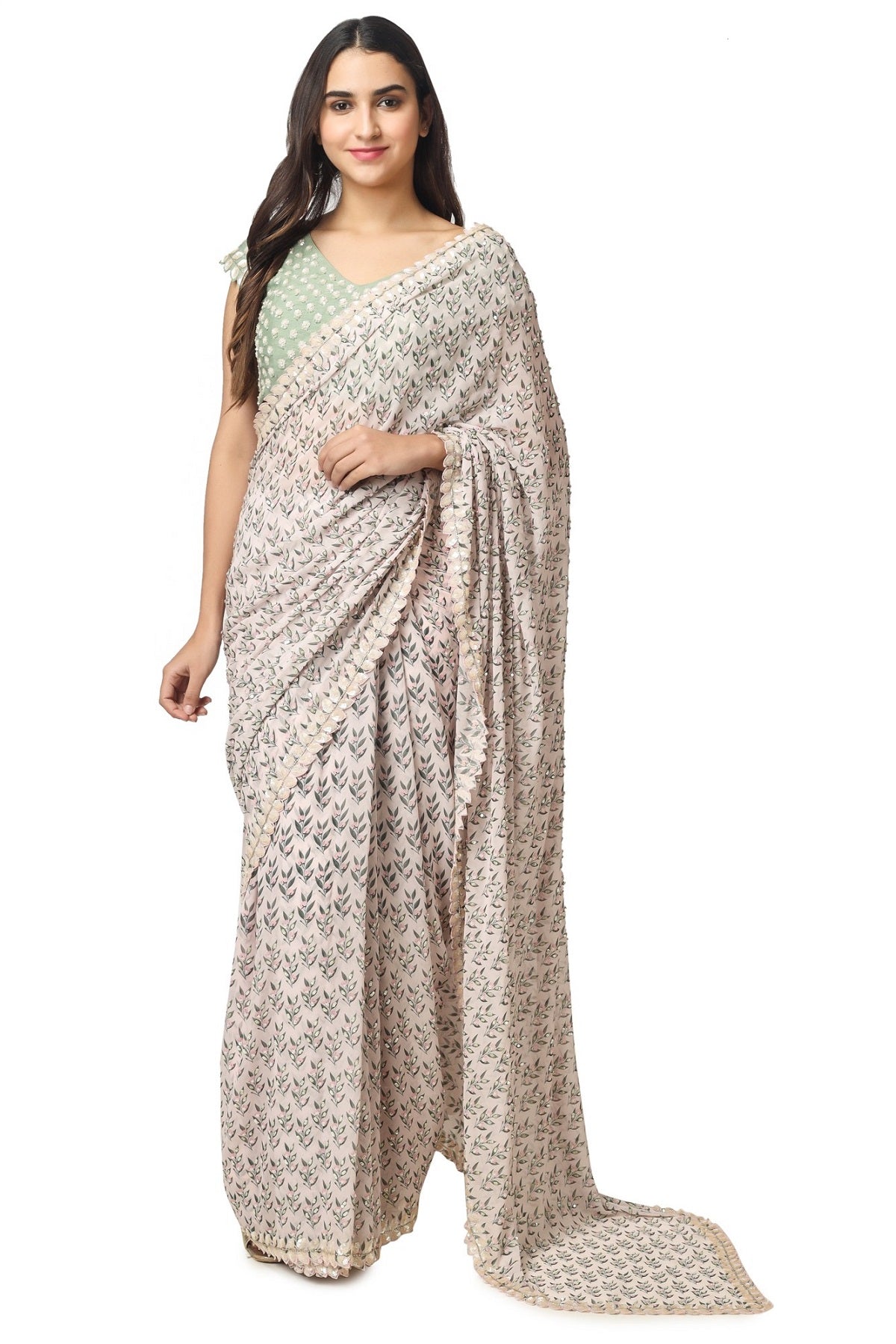 Buy Monsoon Sequin Saree | Summer by Priyanka Gupta – Summer By ...